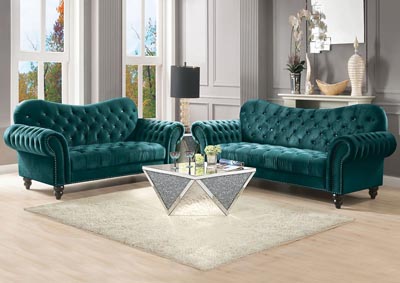 Iberis Green Sofa and Loveseat Spillers Appliance and Furniture